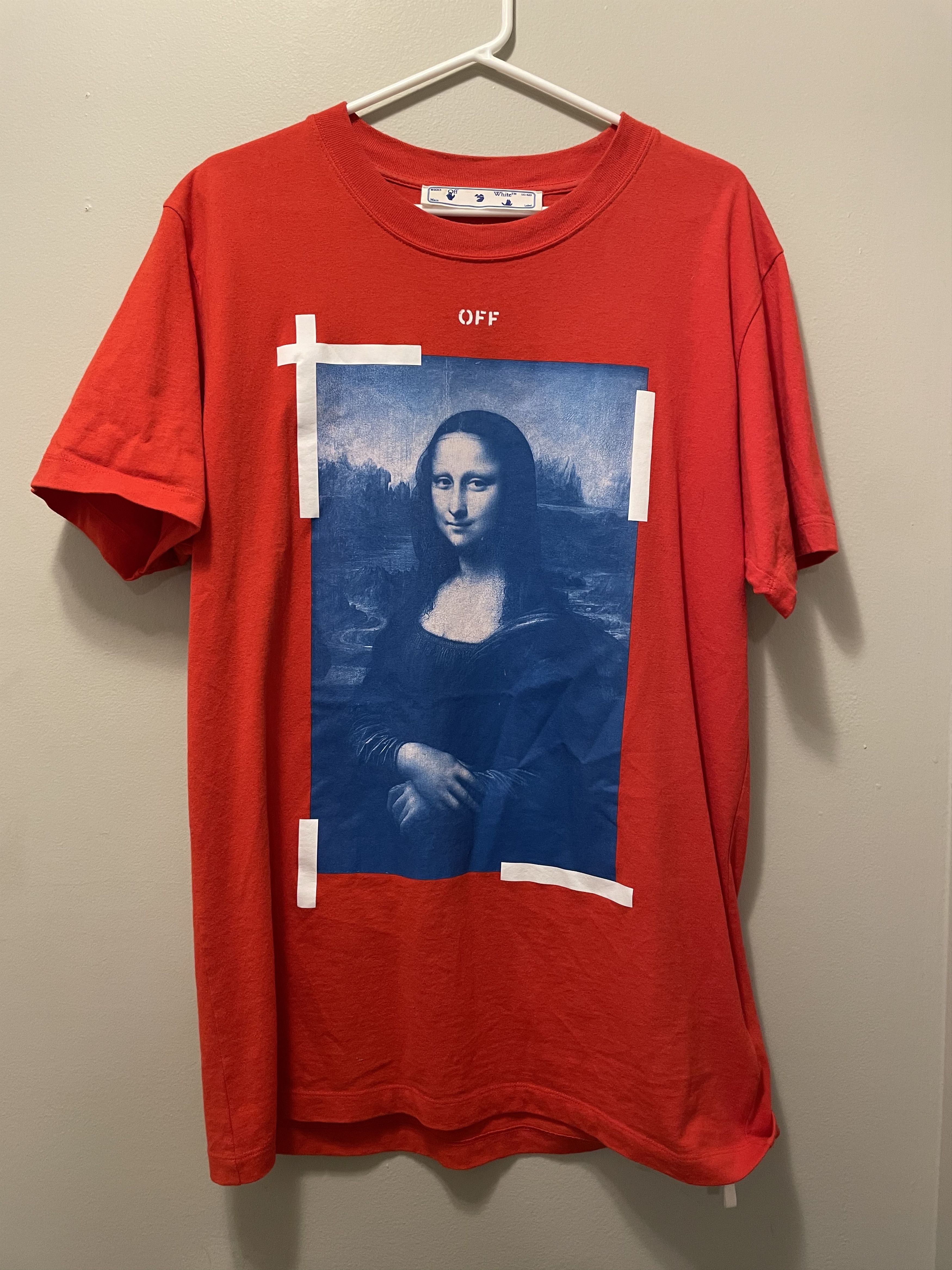 Off White Off White Mona Lisa T Shirt Red Grailed