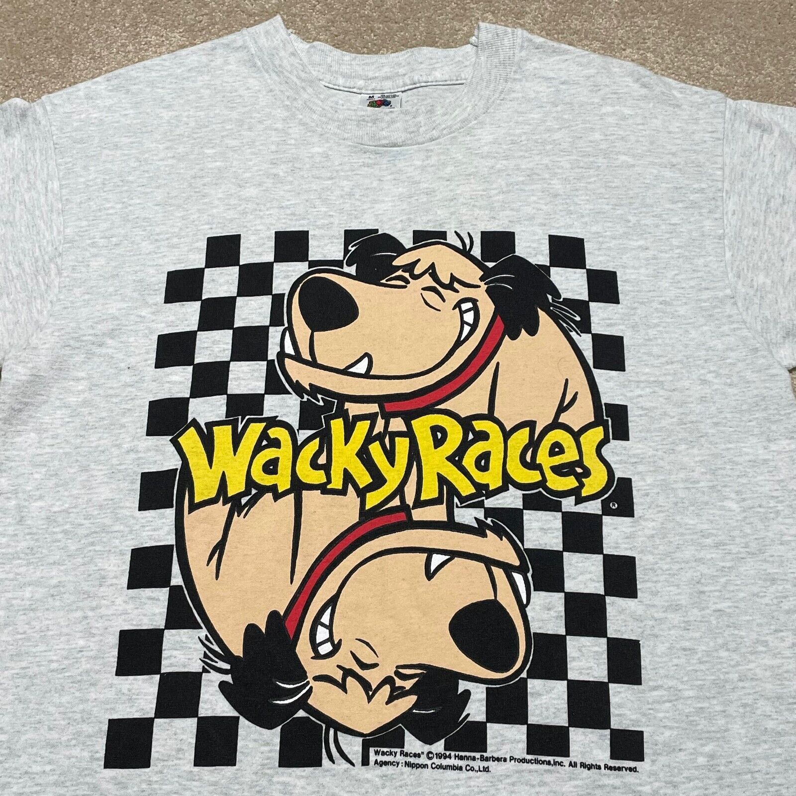 Fruit Of The Loom Wacky Races T Shirt Men Medium Hanna Barbera TV Show ...