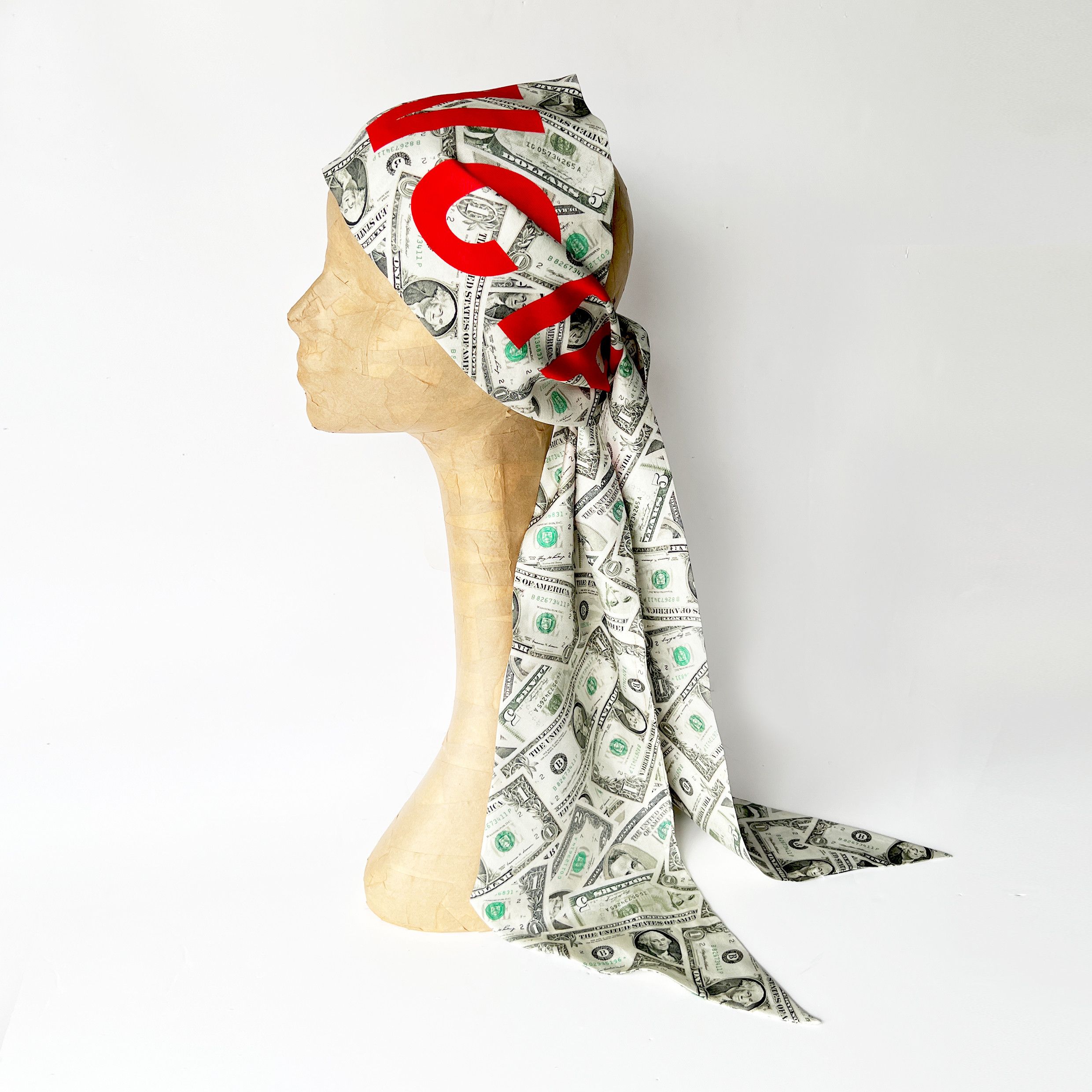 Balenciaga BALENCIAGA S/S '18 Dollar Bill 'Money Print' Silk Scarf ...