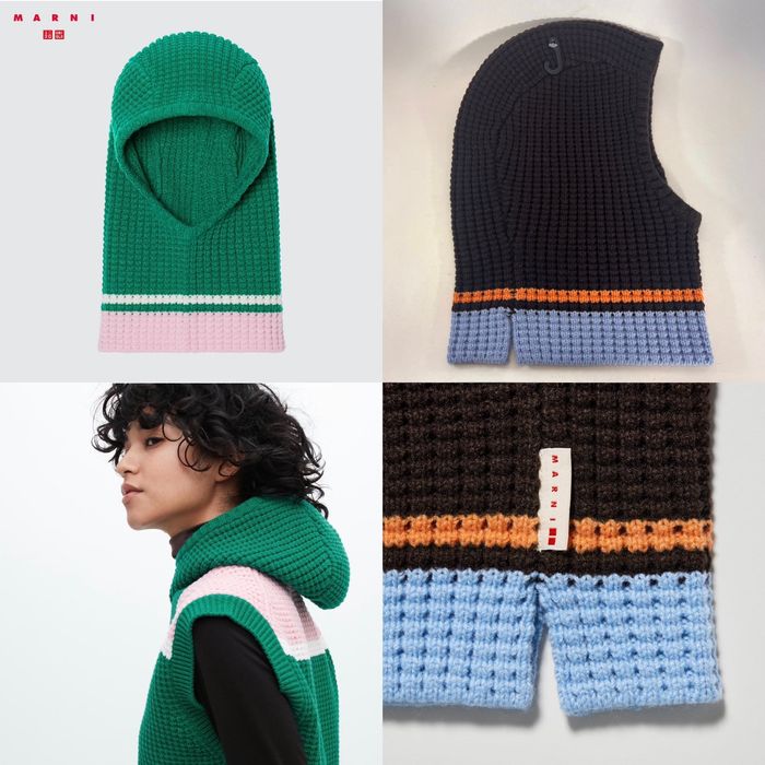 Uniqlo Uniqlo x Marni Popcorn Knitted Balaclava Hood Ski Mask | Grailed