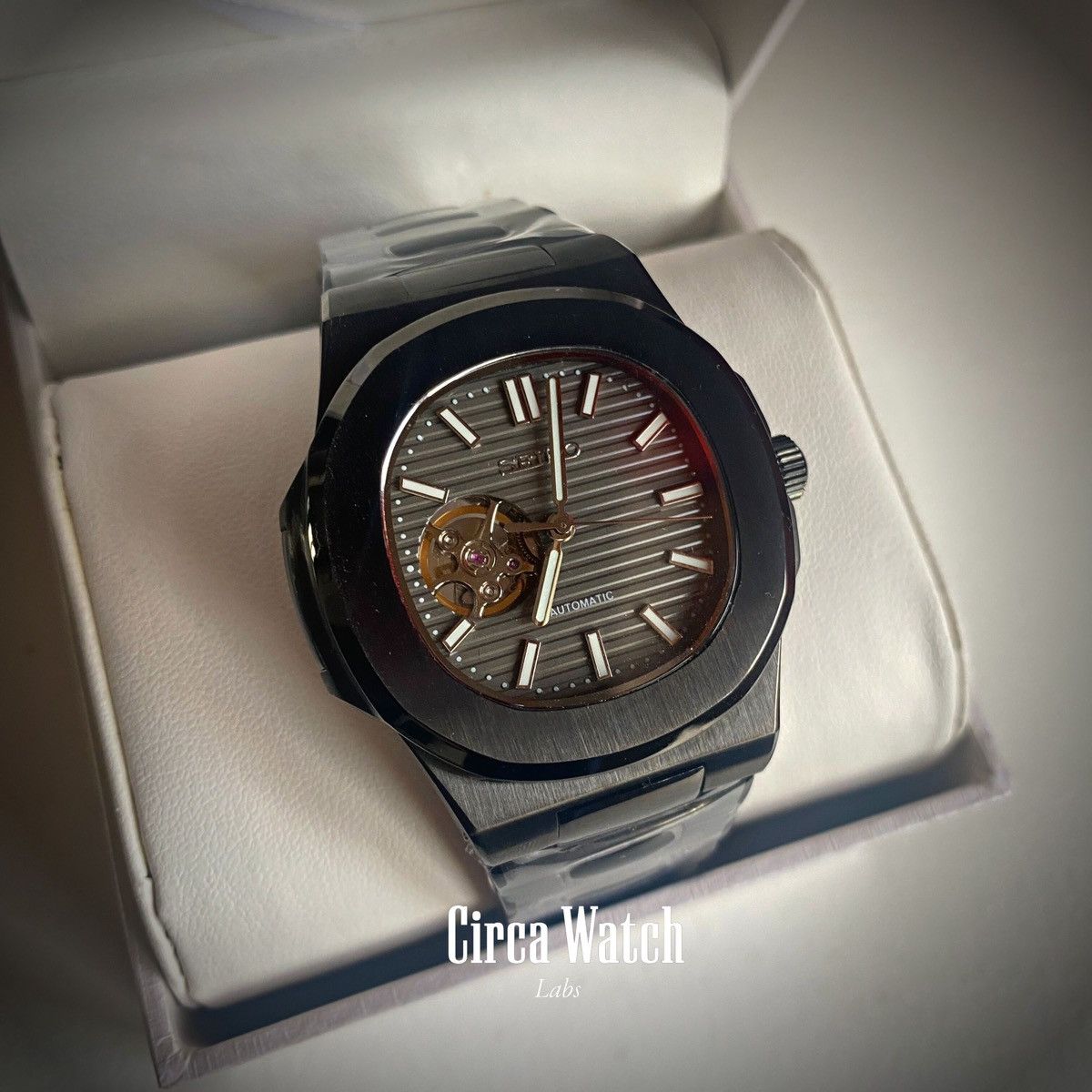 Seiko Seiko custom nautilus’ style men’s luxury watch | Grailed