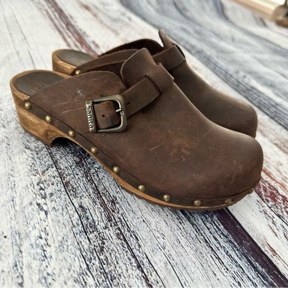 Other Sanita Kristel Brown Leather Clogs “The Original Danish Clog ...