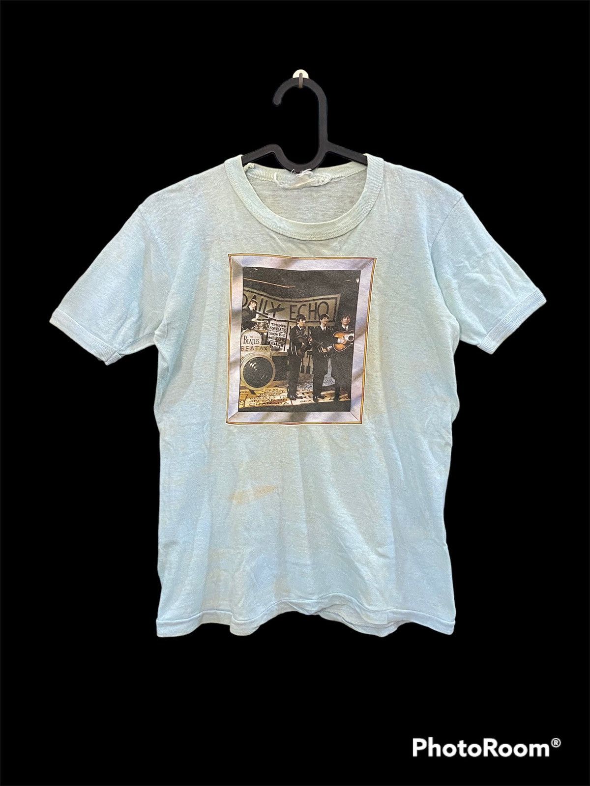 Vintage Vtg 70s The Beatles Concert 1963 Iron On Band Ringer T-Shirt ...