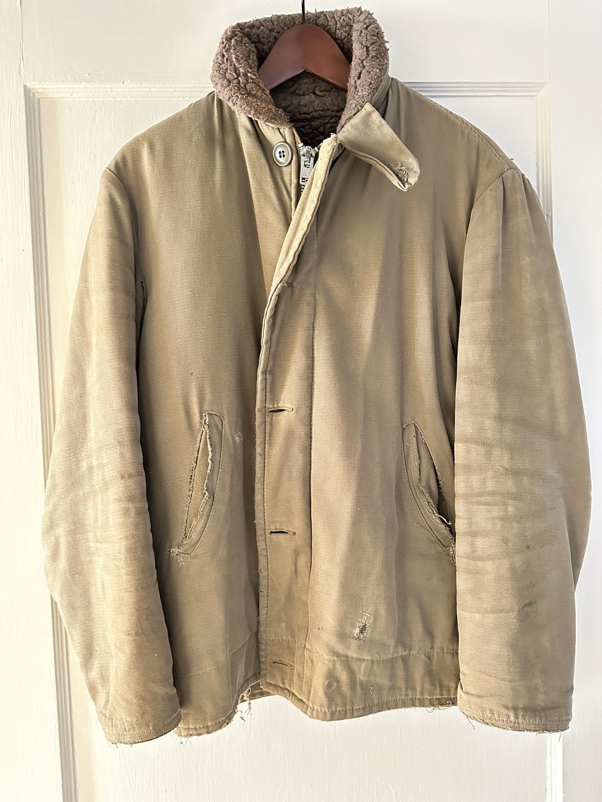 Vintage Vintage USN N1 Deck Jacket Thrashed 40s/50s | Grailed