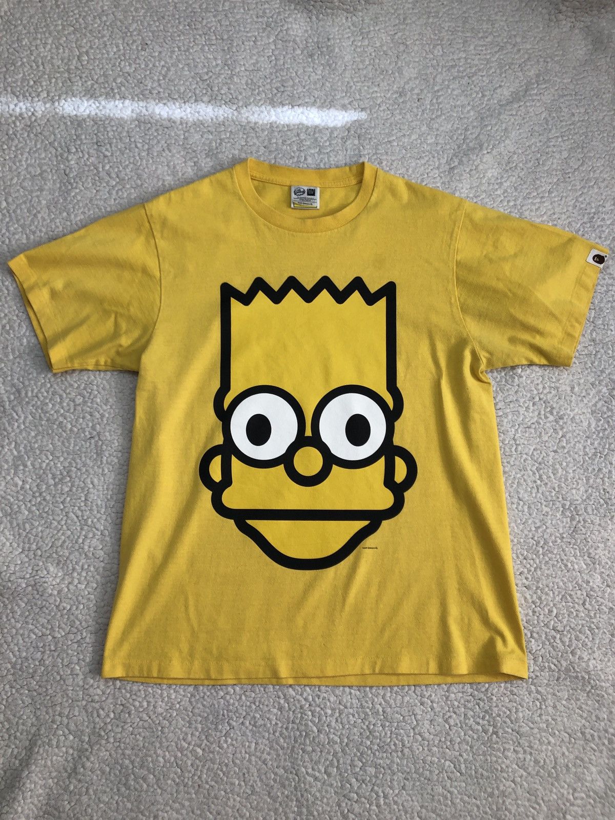 Bape Bape x Simpson’s Bart Face Tee Yellow Medium | Grailed