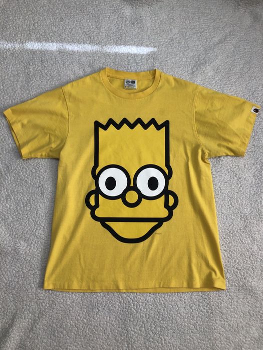 Bape Bape x Simpson’s Bart Face Tee Yellow Medium | Grailed