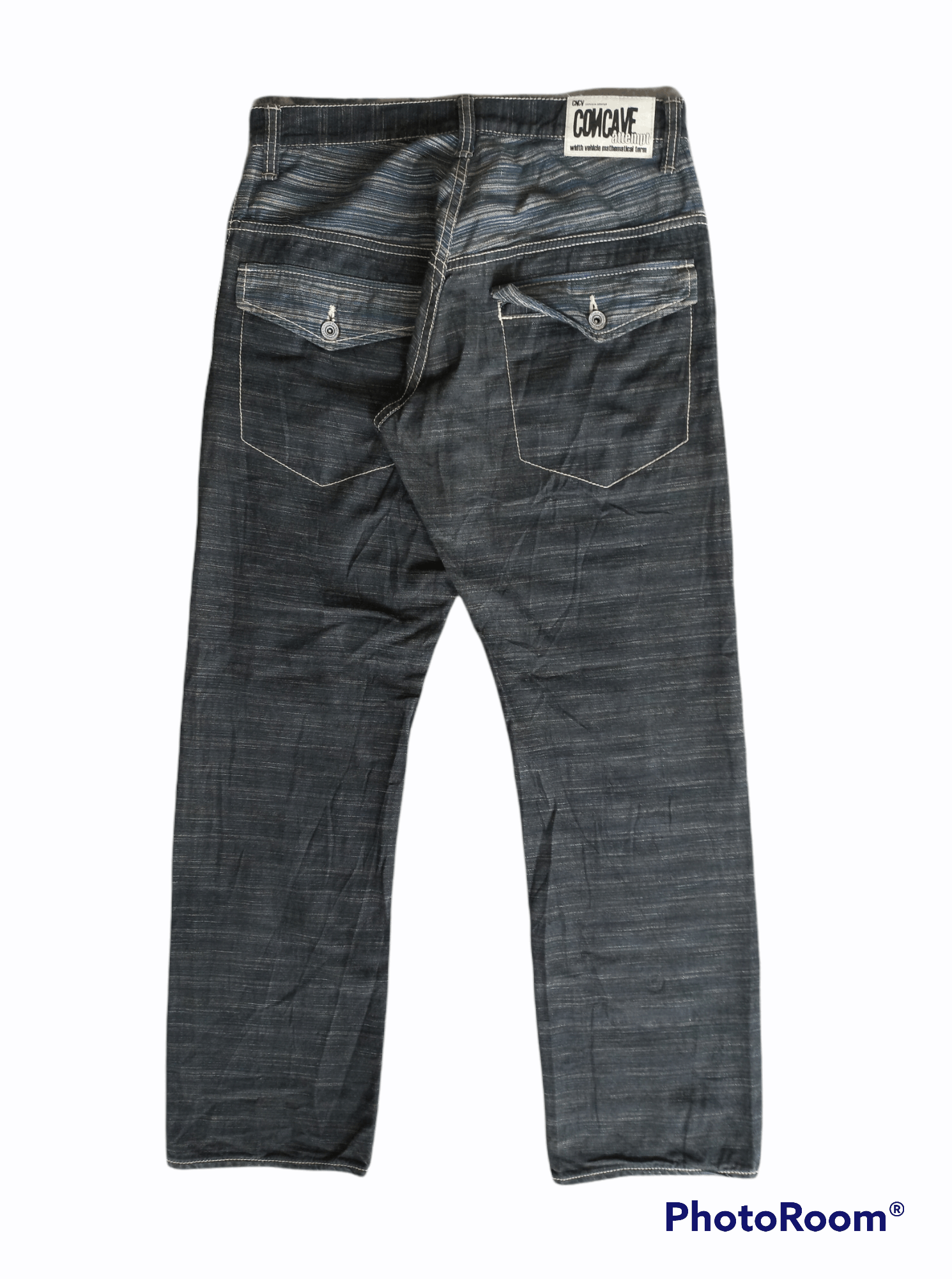 Custom Japanese brand concave attempt crafted stripes denim jeans | Grailed
