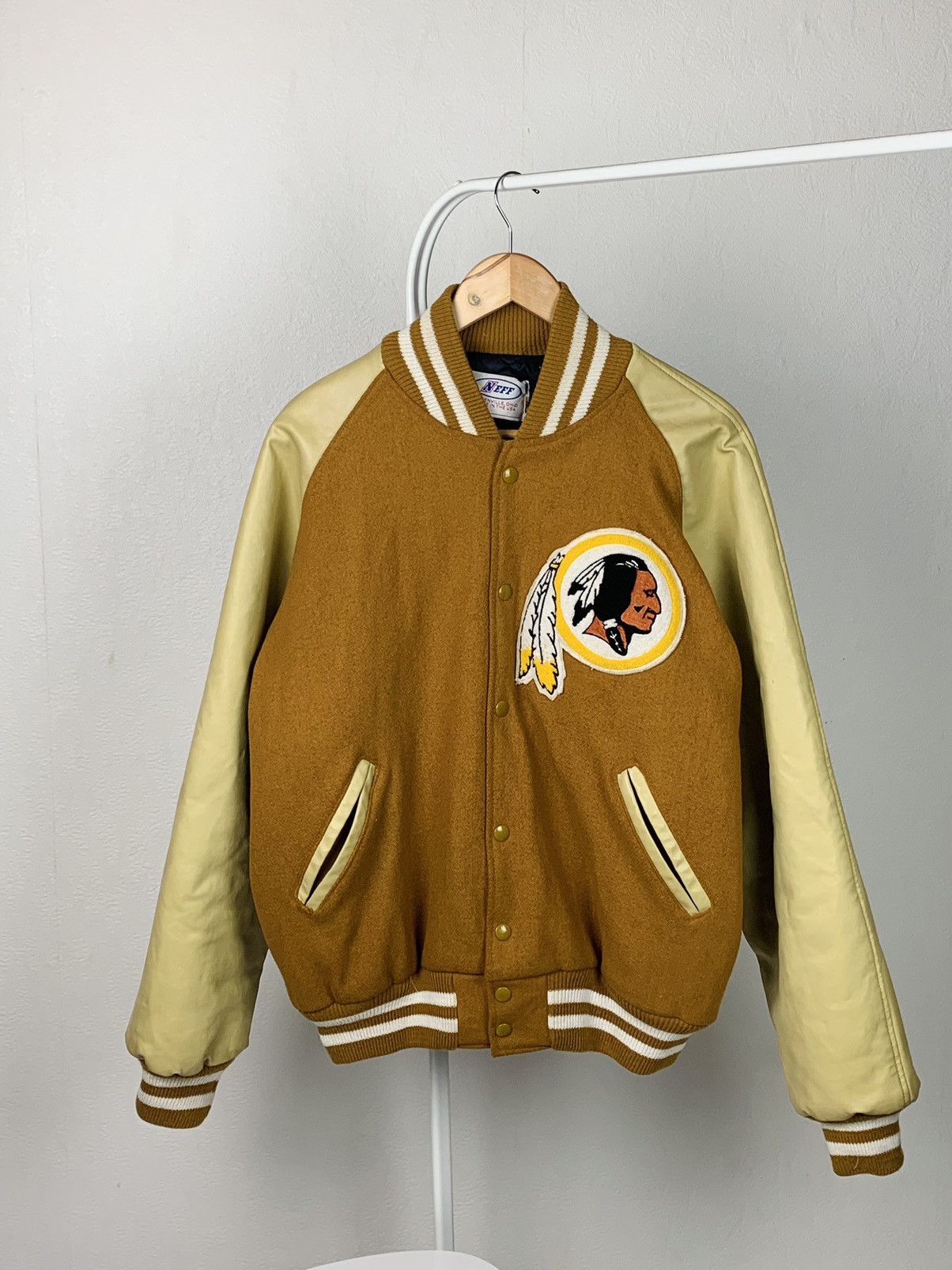 American College × NFL × Varsity Jacket Washington Redskins NFL Leather ...