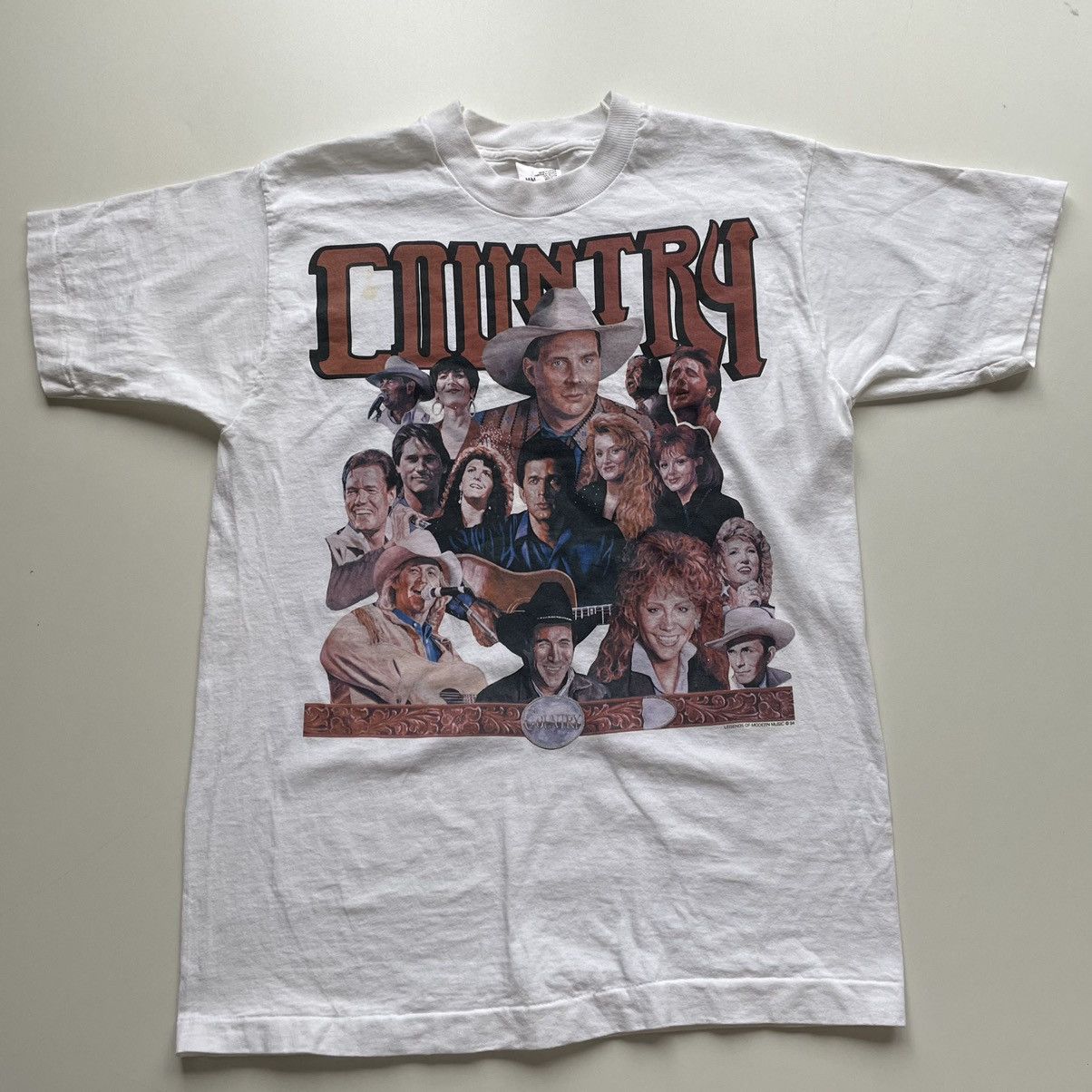 Band Tees × Vintage Vintage 90s Famous Country Singers collage graphic ...