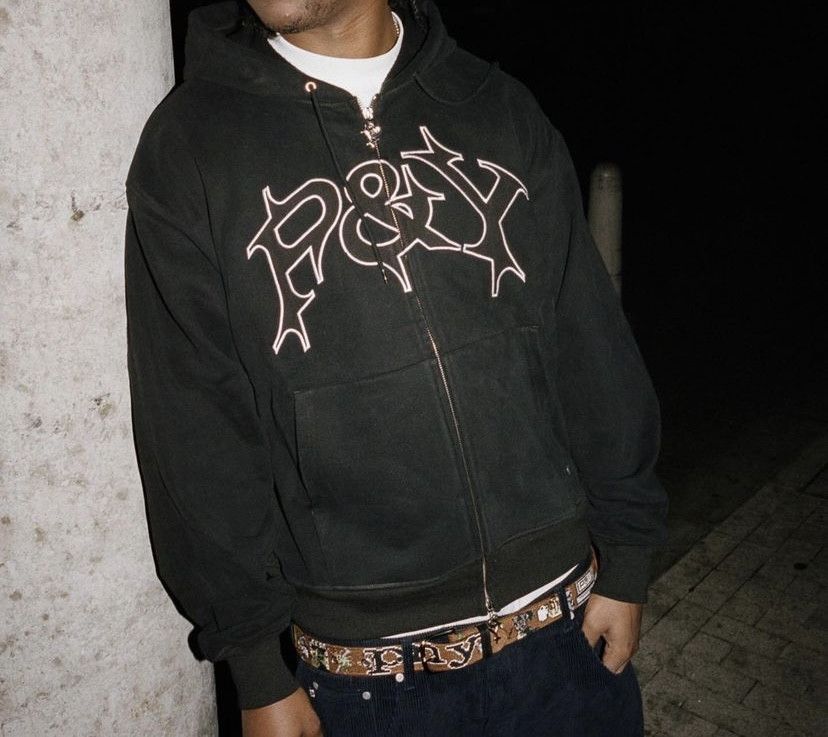 Japanese Brand Punk and Yo black hoodie | Grailed