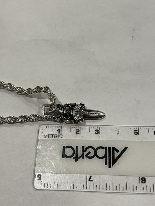 Chrome Hearts Chrome Hearts Dagger Pendant Rope Chain Necklace Silver ...