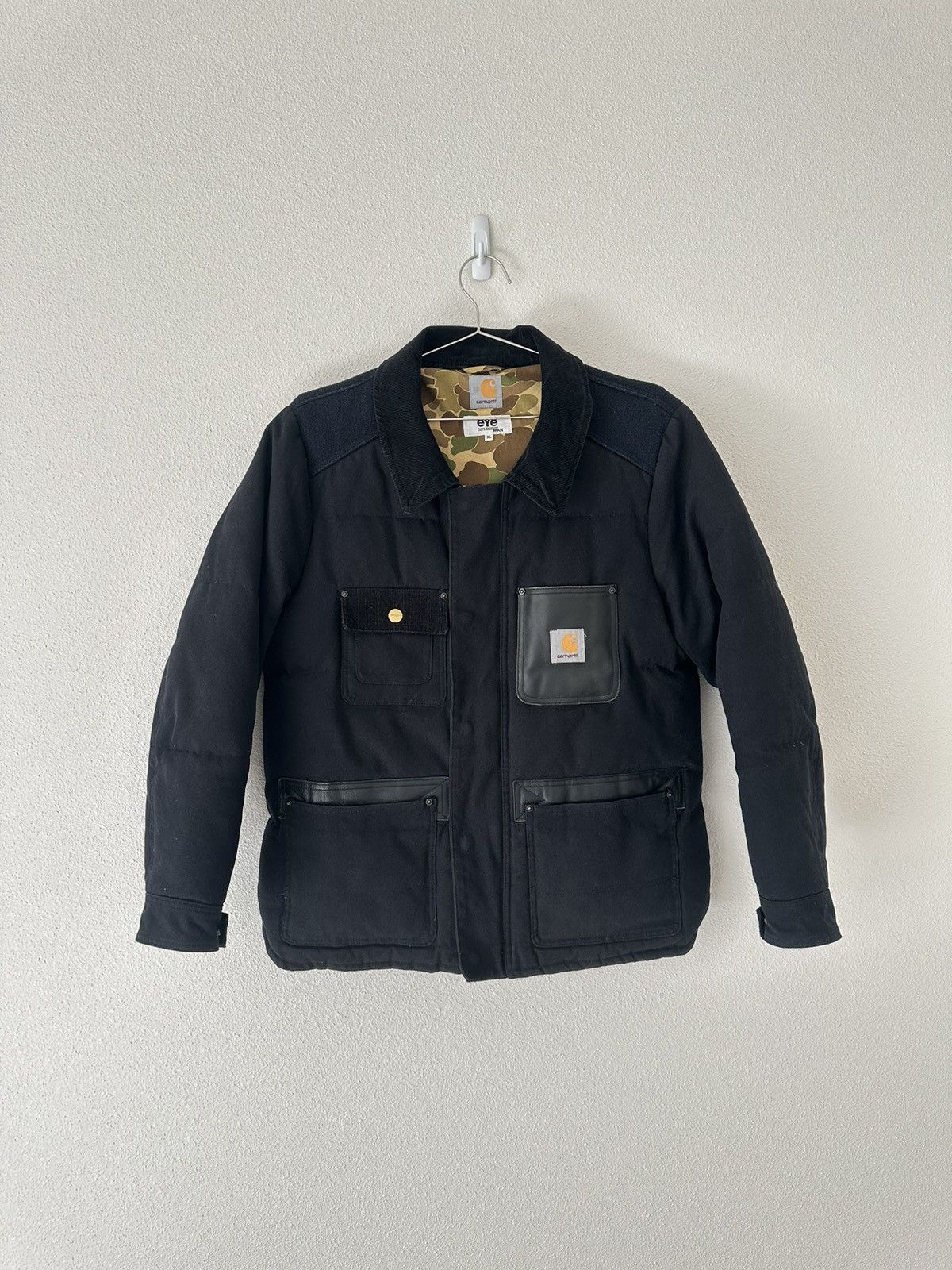 Junya Watanabe Leather Trim Padded Chore Jacket | Grailed