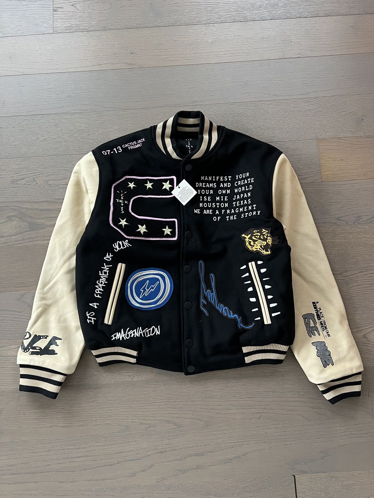 Travis Scott Travis Scott x Fragment - Letterman Jacket - M | Grailed