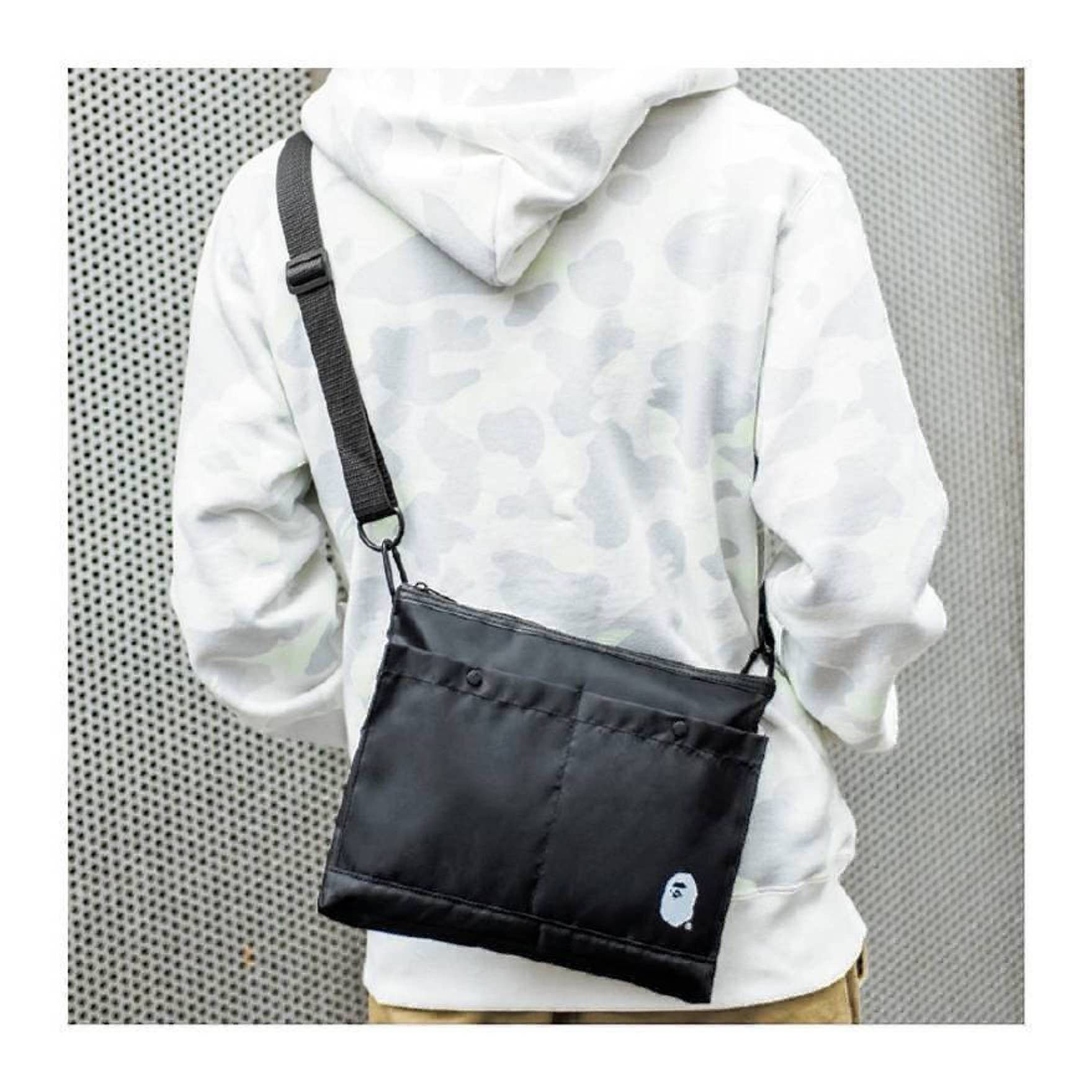 Bape Bape Logo Shoulder Messenger Bag Black - A Bathing Ape | Grailed