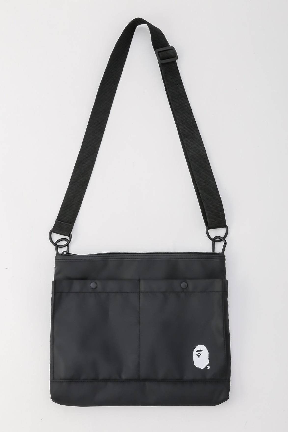 Bape Bape Logo Shoulder Messenger Bag Black - A Bathing Ape | Grailed