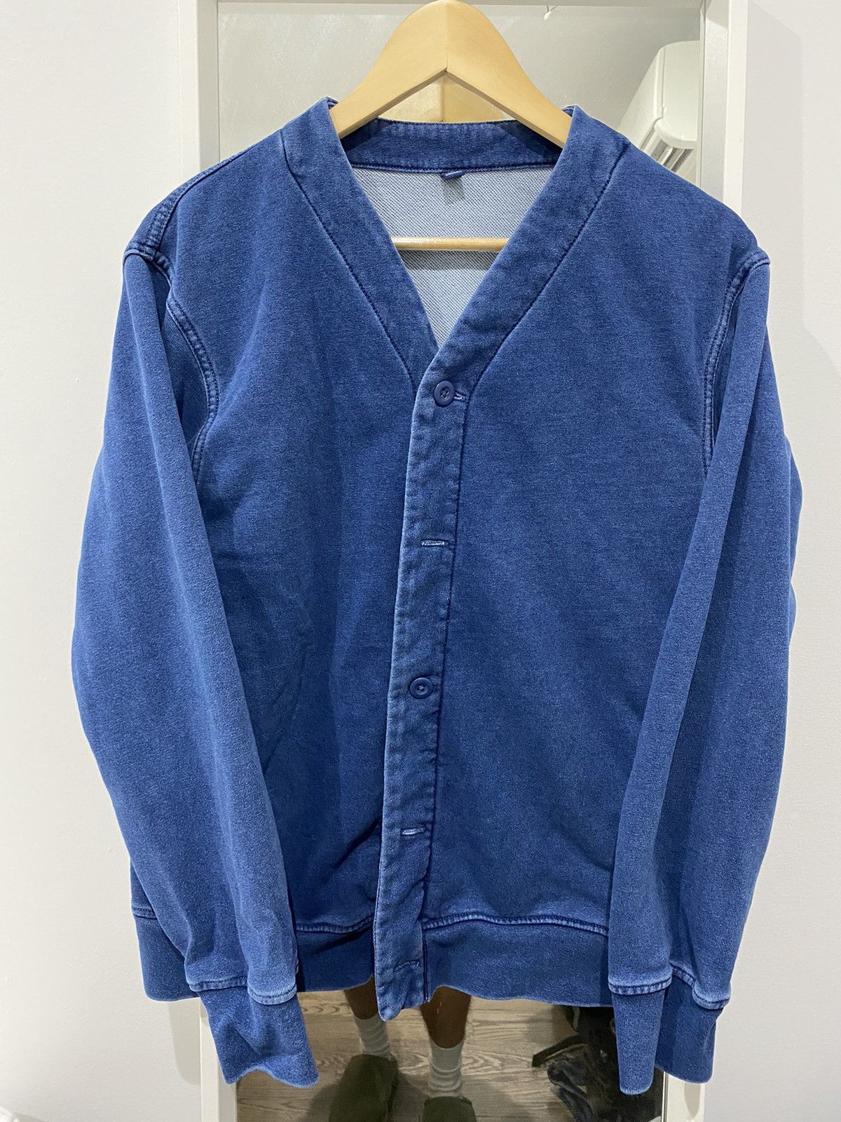 Uniqlo × Vintage Uniqlo Indigo Dyed Cardigan | Grailed
