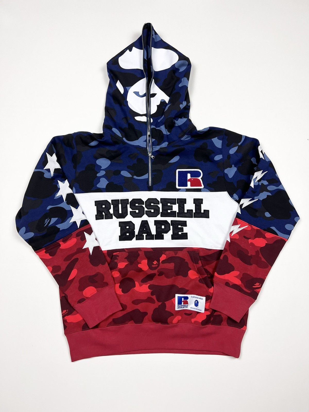 Bape Bape x Russell Half Zip Hoodie | Grailed