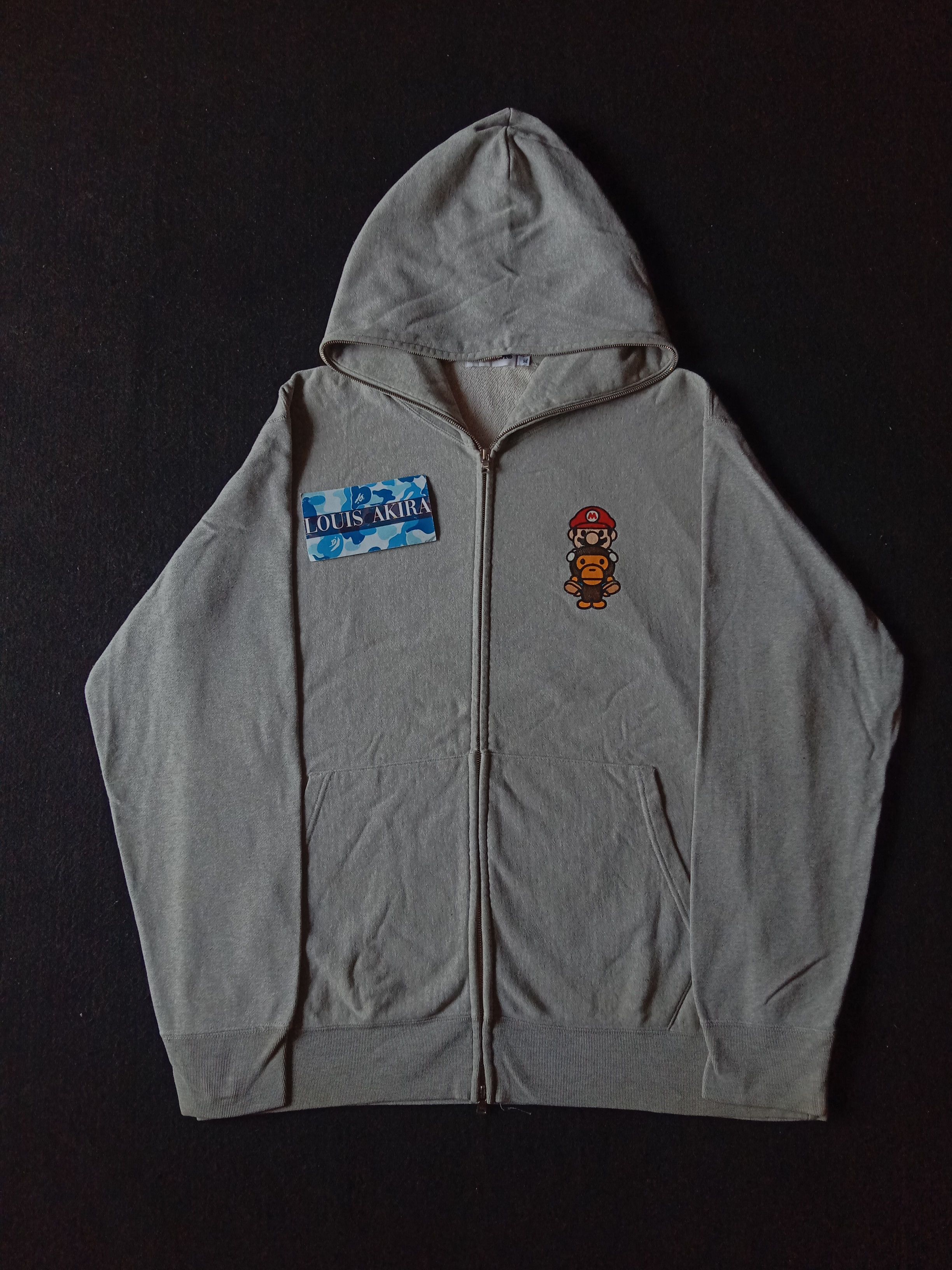 Bape Bape x Nintendo Mario Full Zip Hoodie | Grailed