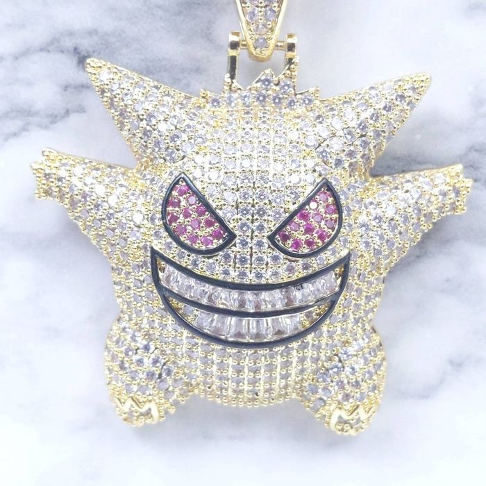 Custom 20"Rope Chain + 14K Gold Finish Gengar Pendant | Grailed