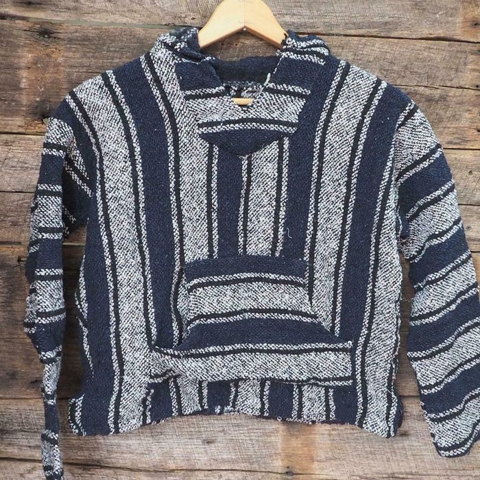 Vintage Drug Rug Baja Hoodie Surfer Mexican Sweatshirt Poncho Vintage ...