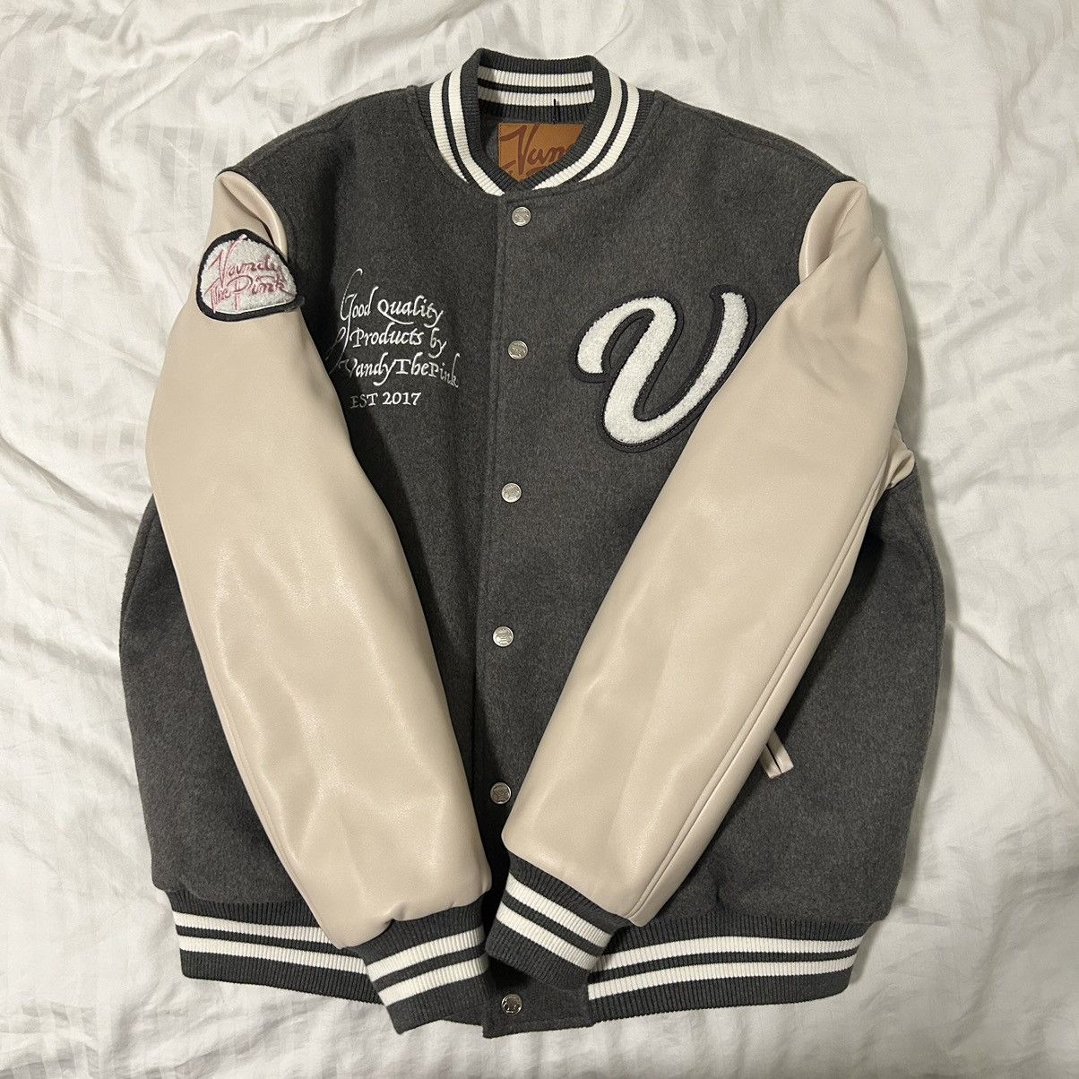 Vandy The Pink Vandy The Pink Rafflesia Varsity Jacket | Grailed