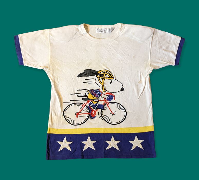 Vintage Vintage 70s/80s RARE Cycling Snoopy Classic Peanuts T-shirt ...