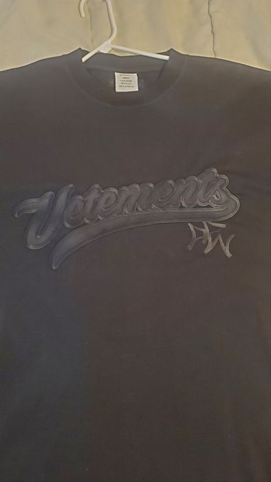 Vetements Vetements Black Jersey Font Oversized Tee | Grailed