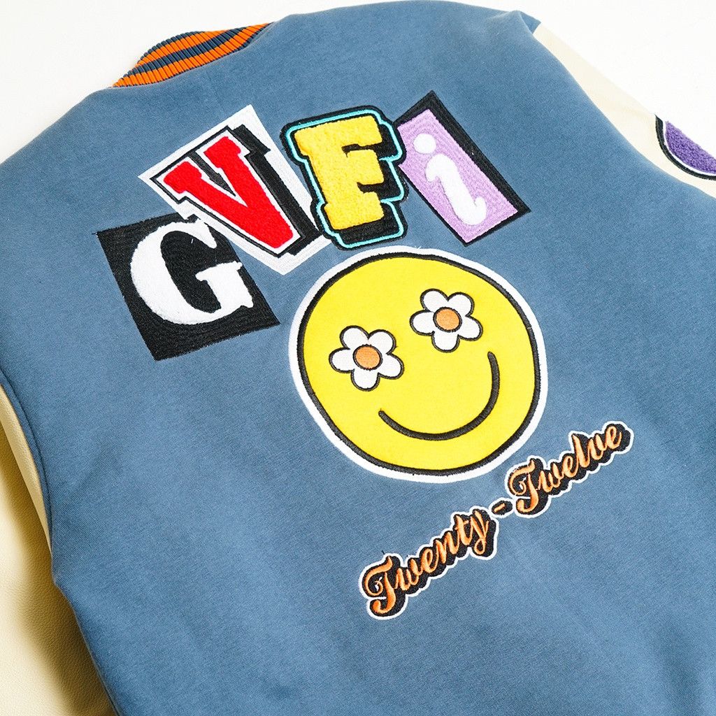 Varsity Varsity jacket the sun smiley | Grailed