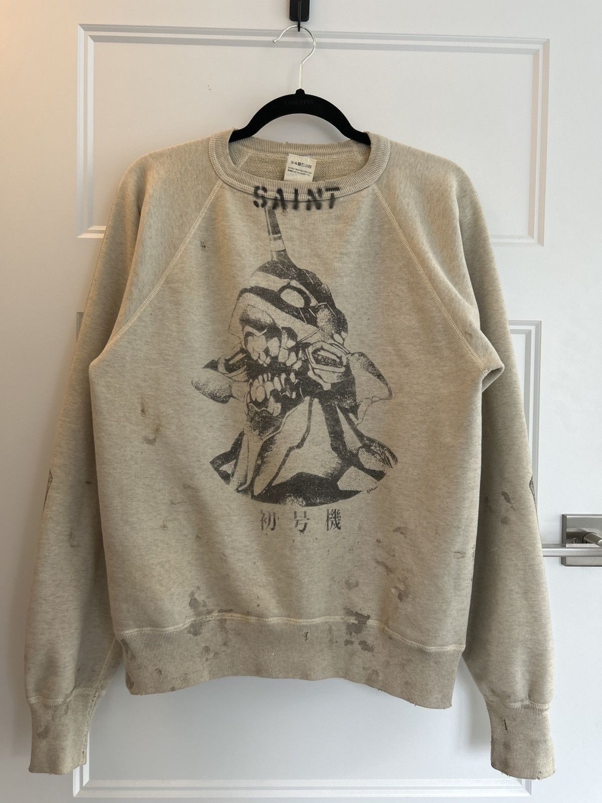 Saint Michael Saint Shinji Evangelion Crewneck **RARE** | Grailed