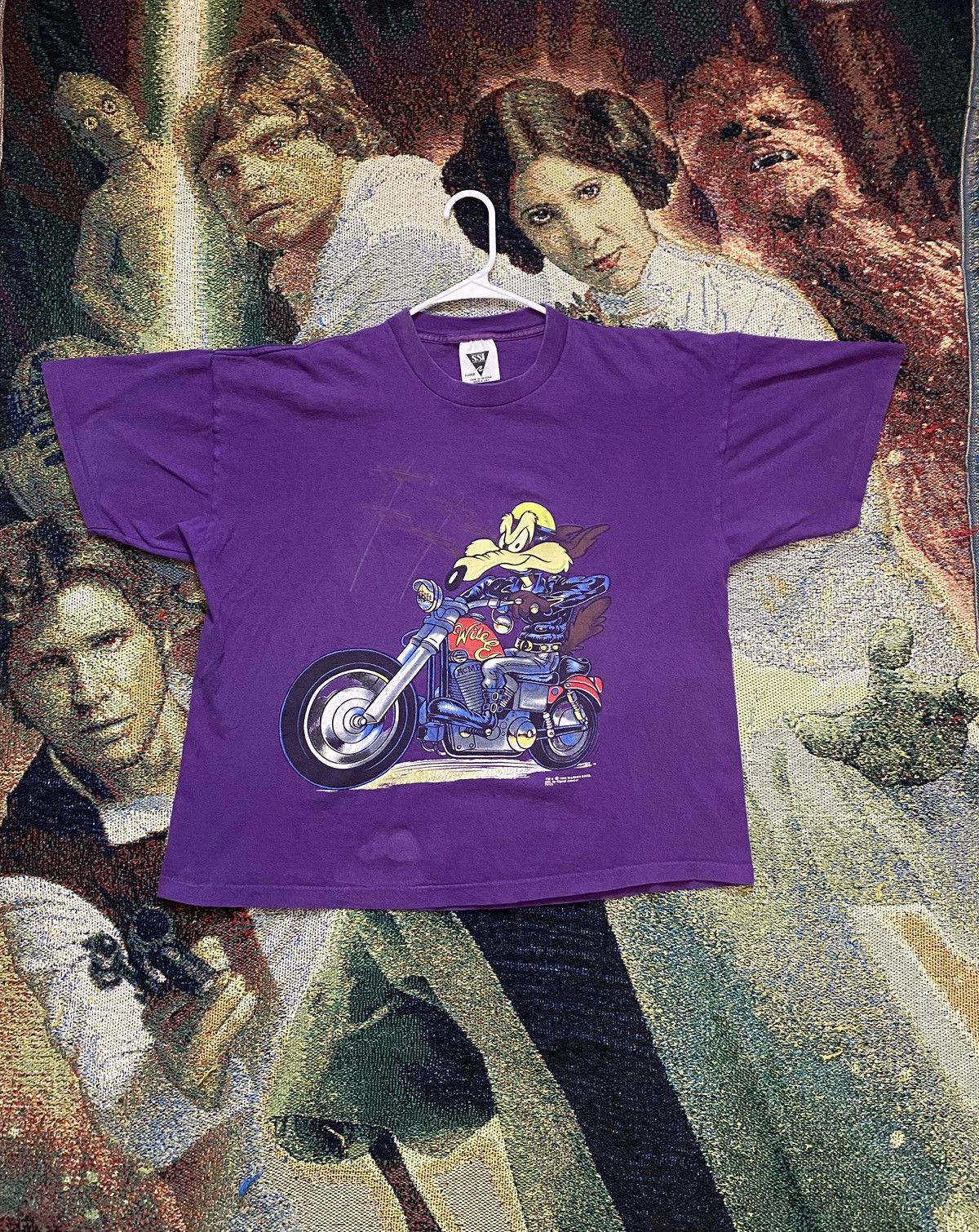 Vintage 1993 Wile E. Coyote Motorcycle Tee | Grailed
