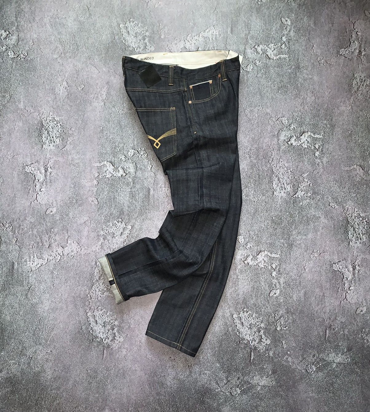 Japanese Brand DPM 34/34 salvage selvedge dark denim pants jeans chinos ...