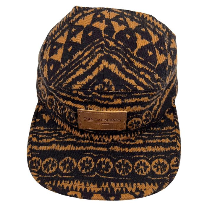 Obey RARE SAMPLE Obey Propaganda 5 Panel Hat Cap Strapback Aztec | Grailed