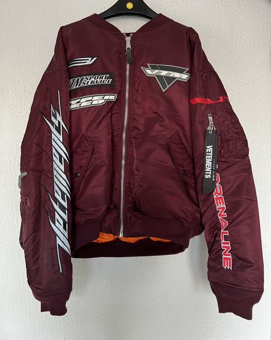 Alpha Industries Vetements & Alpha Industries Racing Logo Bomber Jacket ...