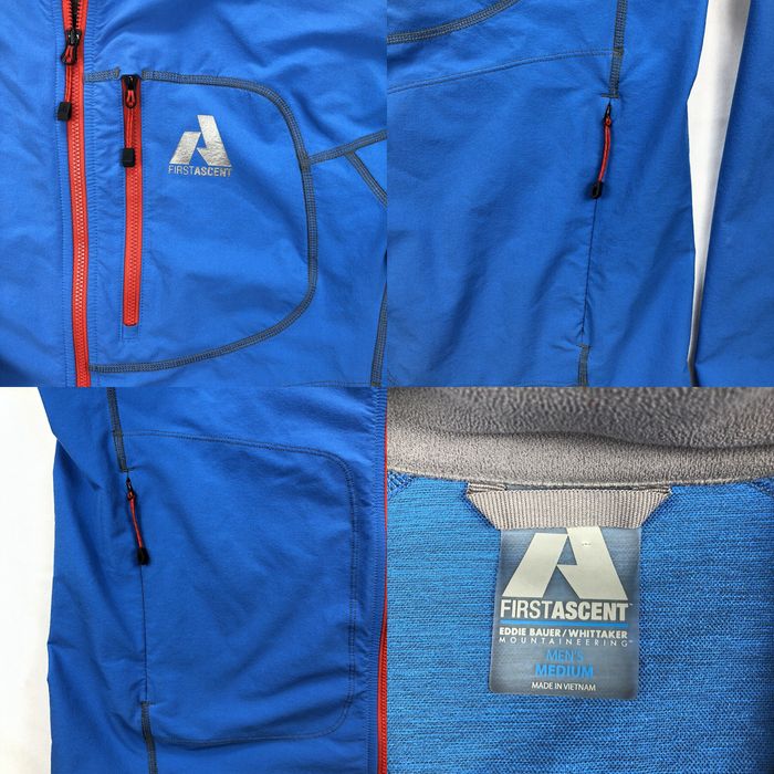 Eddie Bauer Eddie Bauer First Ascent Mens Medium Blue Stretch Softshell ...