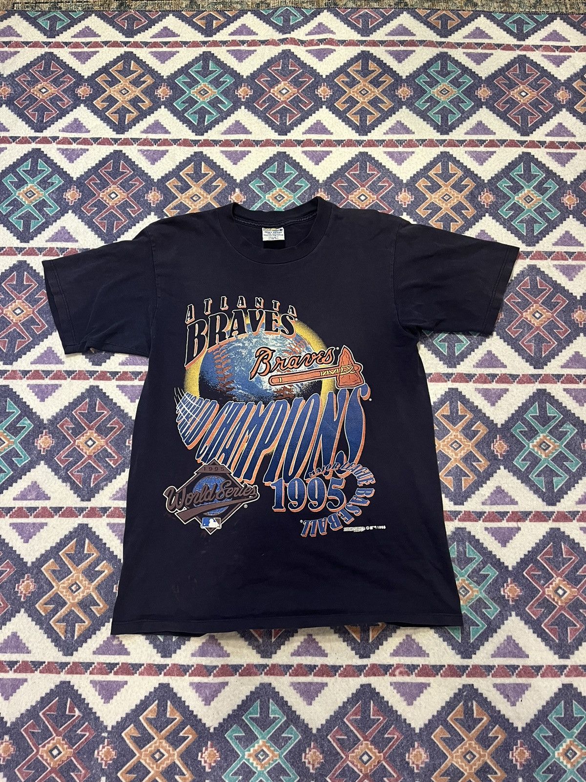 Vintage 1995 Atlanta Braves Championship Tee | Grailed