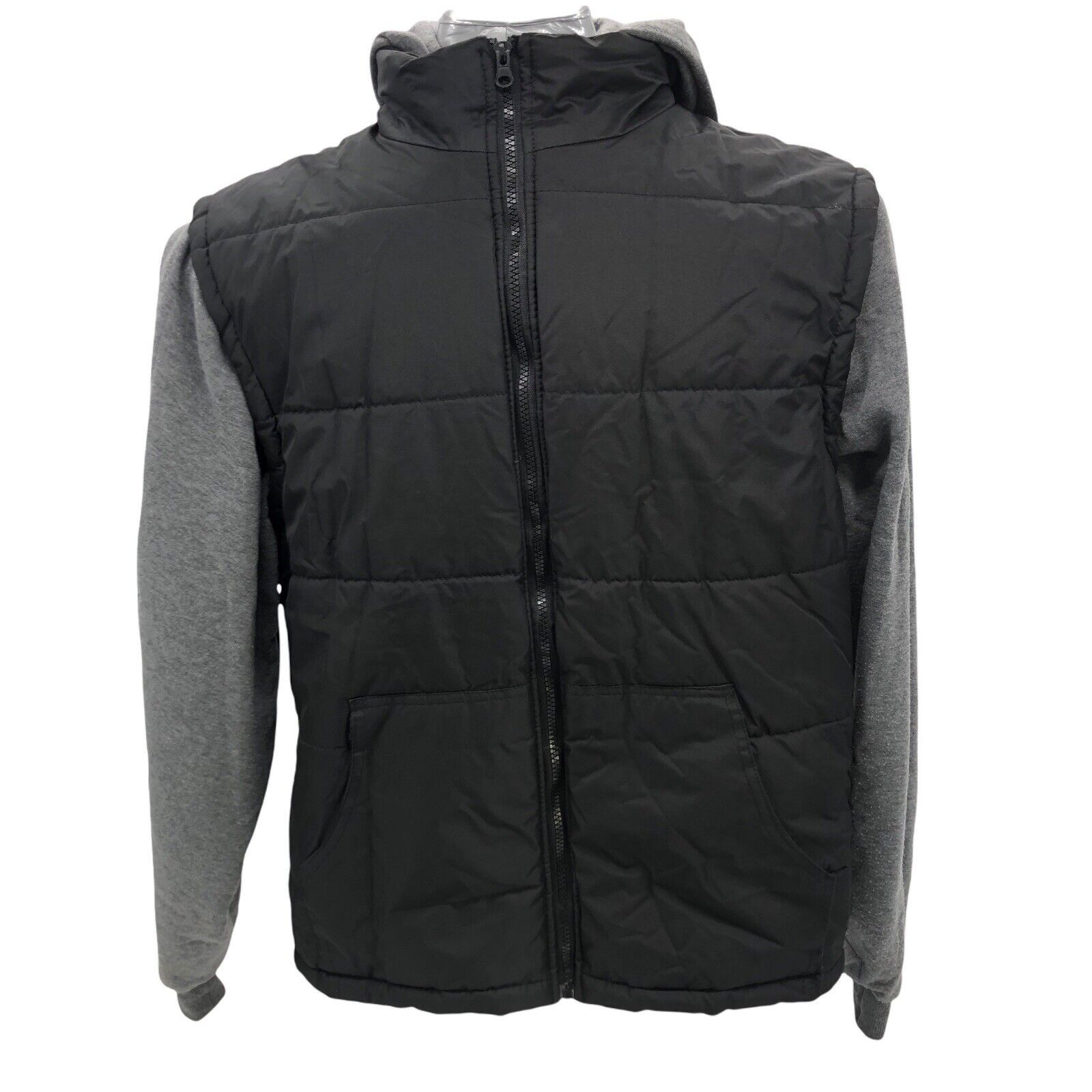 Vintage Akuma Puffer Jacket Large Black Full Zip Hoodie Padded Mens ...