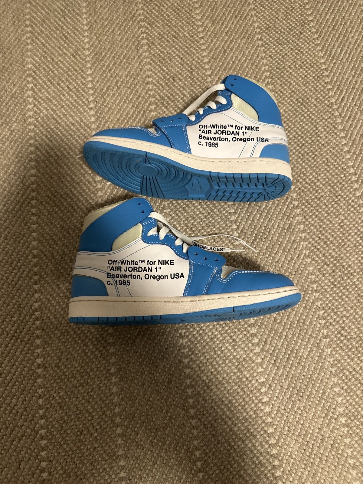 Jordan Brand Jordan one retro high off white university blue | Grailed