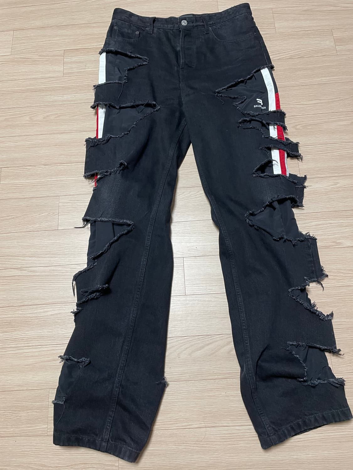 Balenciaga Balenciaga Black Slashed Denim Jeans | Grailed