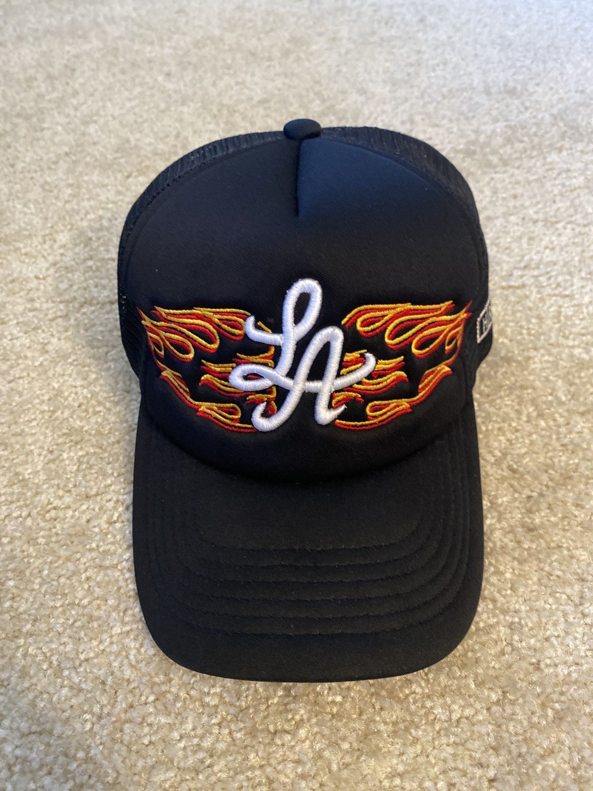 Los Angeles Dodgers Hot Rod Los Angeles Flame Trucker Hat | Grailed