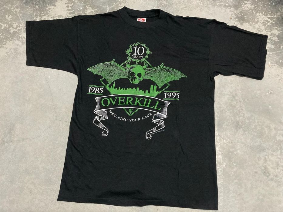 Vintage Vintage 90s Overkill 10years Anniversarry Tshirt Band Metal ...
