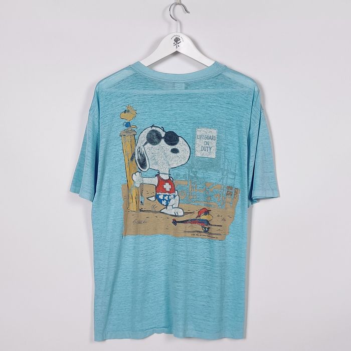 Vintage Vintage 80s Snoopy lifeguard on duty t-shirt | Grailed