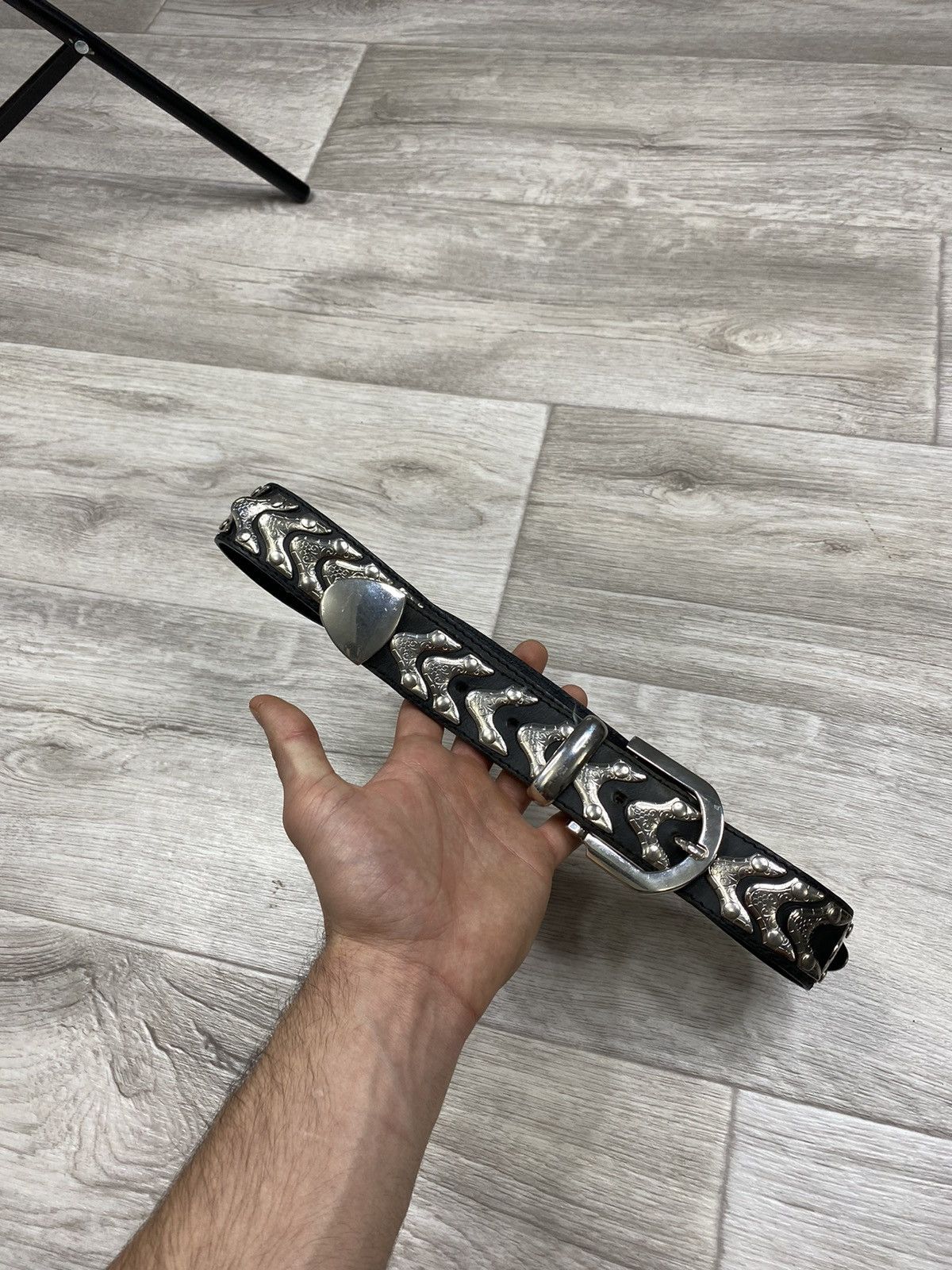 Vintage Vintage y2k drip black belt leather avant garde streetwear ...