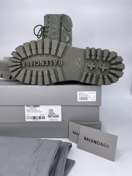 Balenciaga Balenciaga Distressed Boot Used-Look Combat Strike Canvas | Grailed