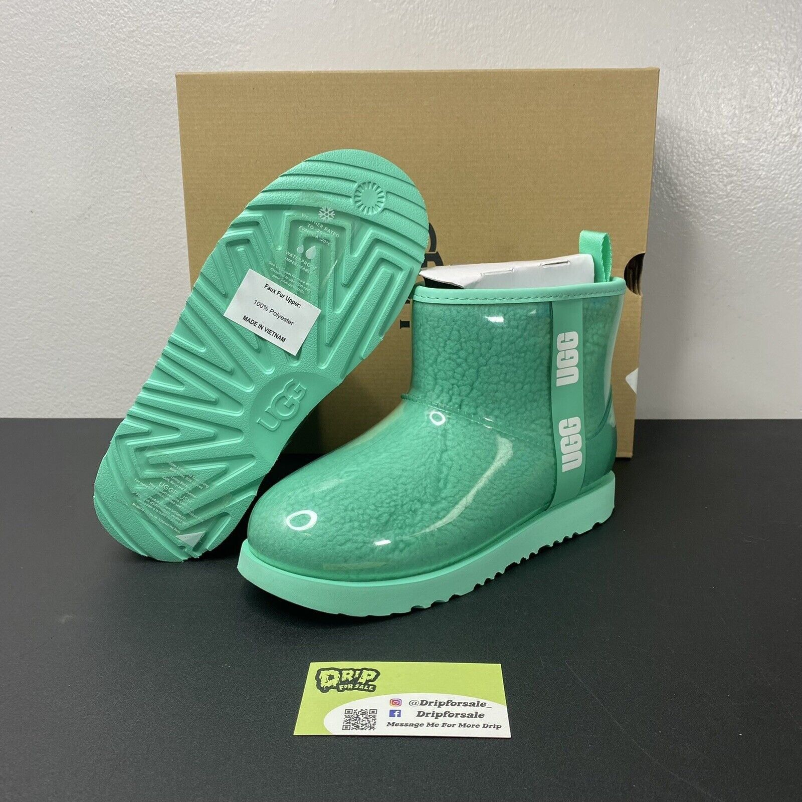 Ugg UGG Big Kids' CLASSIC CLEAR MINI II Boots Teal/Aqua | Grailed