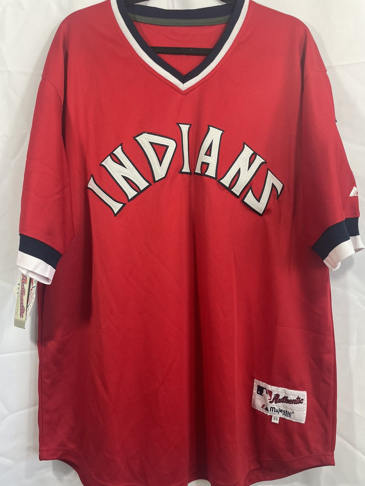 Majestic Cleveland Indians Jersey Majestic THROWBACK 1970s | Grailed