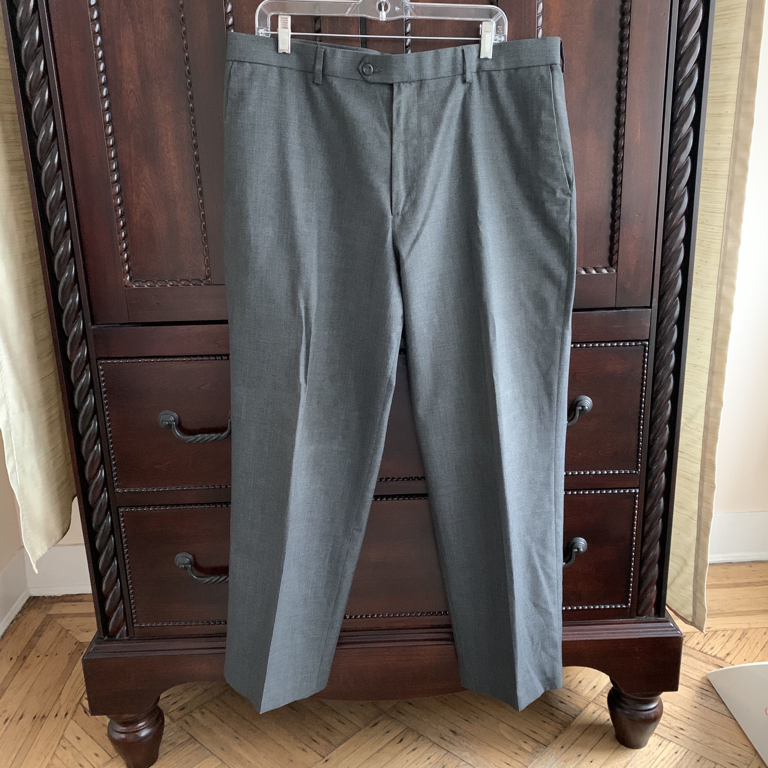 Dockers Dockers Premium Dk Gray Flat Relaxed Dress Pants 38W 30L | Grailed