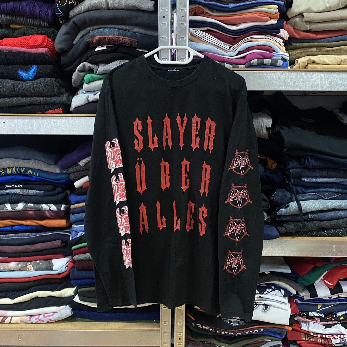 Band Tees × Slayer × Vintage VINTAGE SLAYER UBER ALLES LONG SLEEVE TEE ...