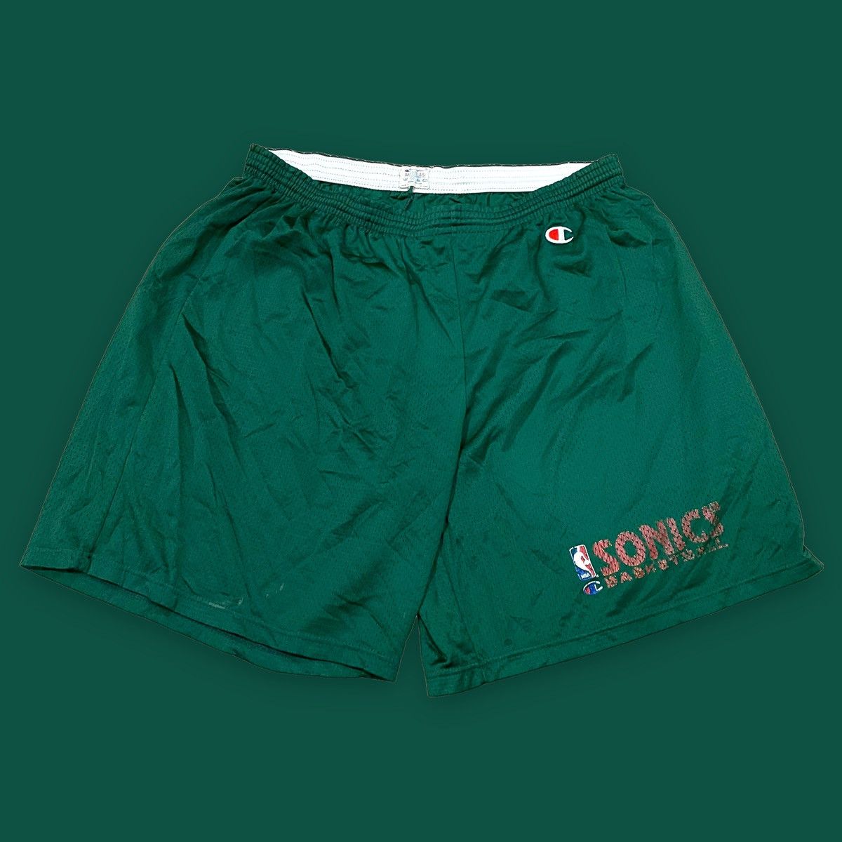 Vintage Vintage 90s Champion Sonics Basketball NBA Shorts/ Seattle ...