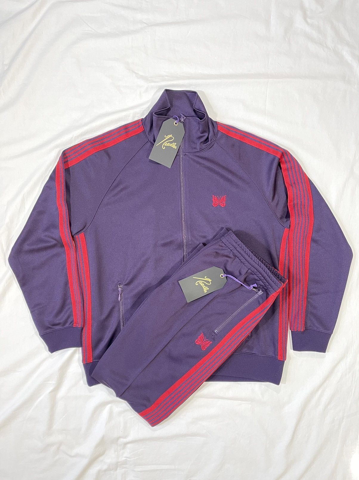Needles Needles Poly smooth tracksuit “Dark Purple | Grailed