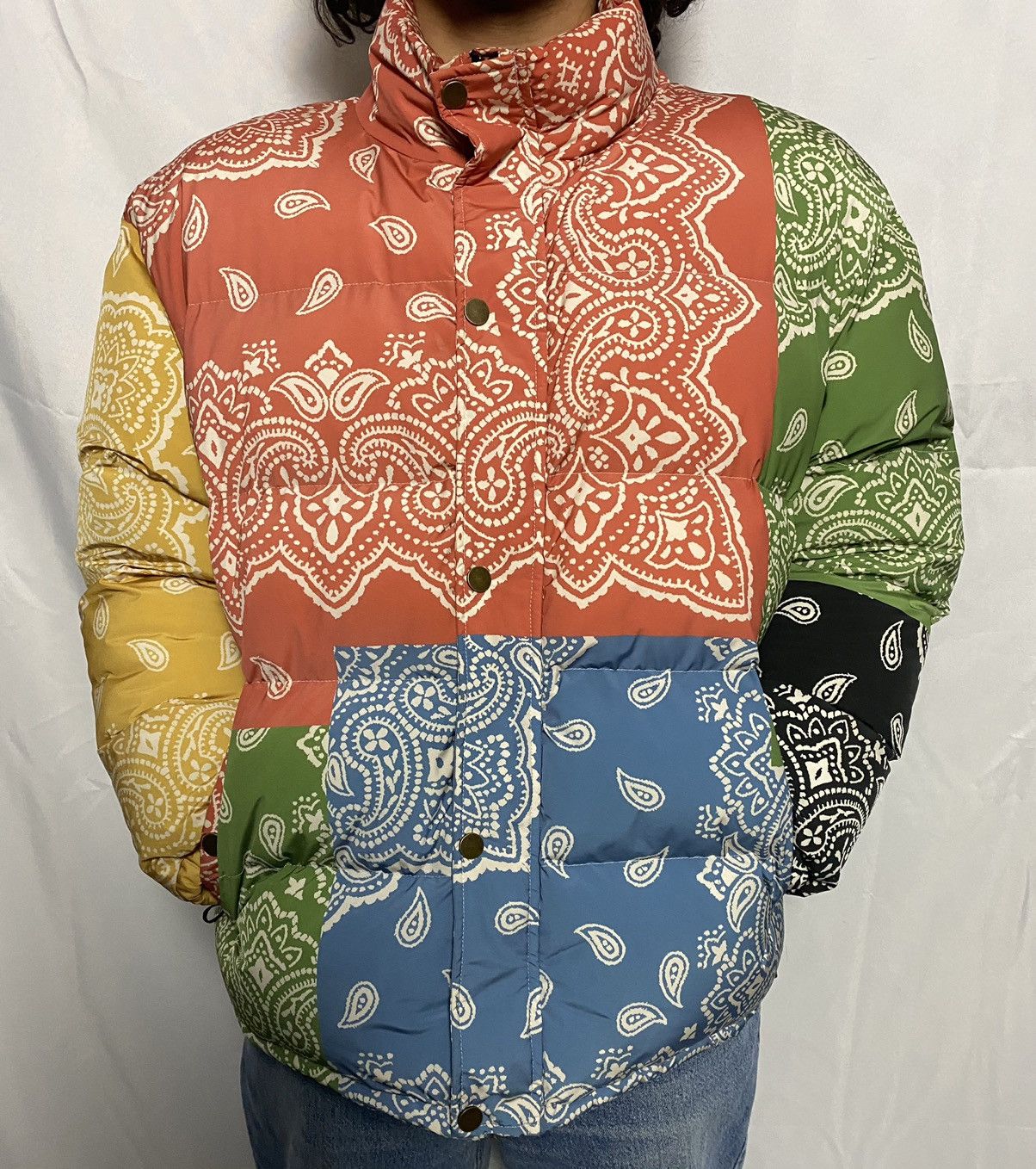 Profound Aesthetic Profound Aesthetic Bandana Paisley Puffer Jacket ...